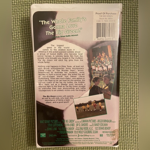 Disney | Media | Disney The Big Green Vhs Tape | Poshmark